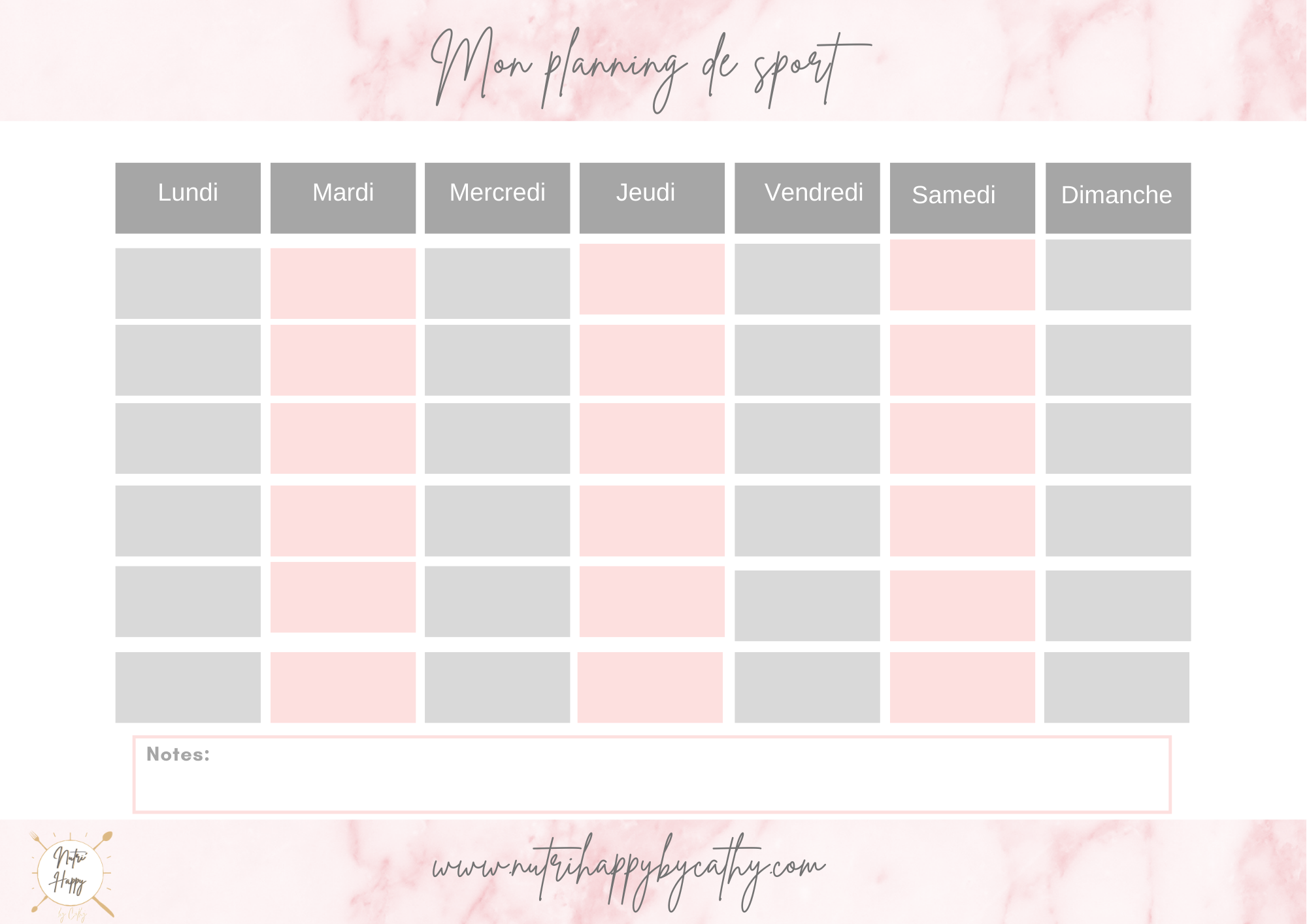 Challenge 20 jours de sport semaine 1 - Nutri Happy by Cathy